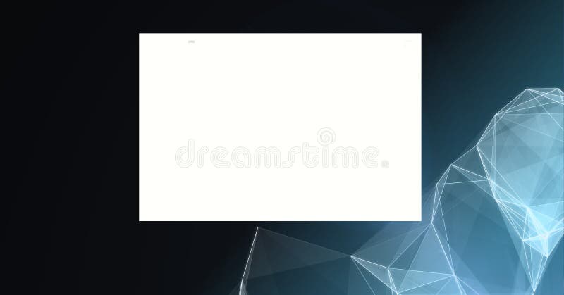 Composition of Blank White Sign with Copy Space Over Blue Network of ...