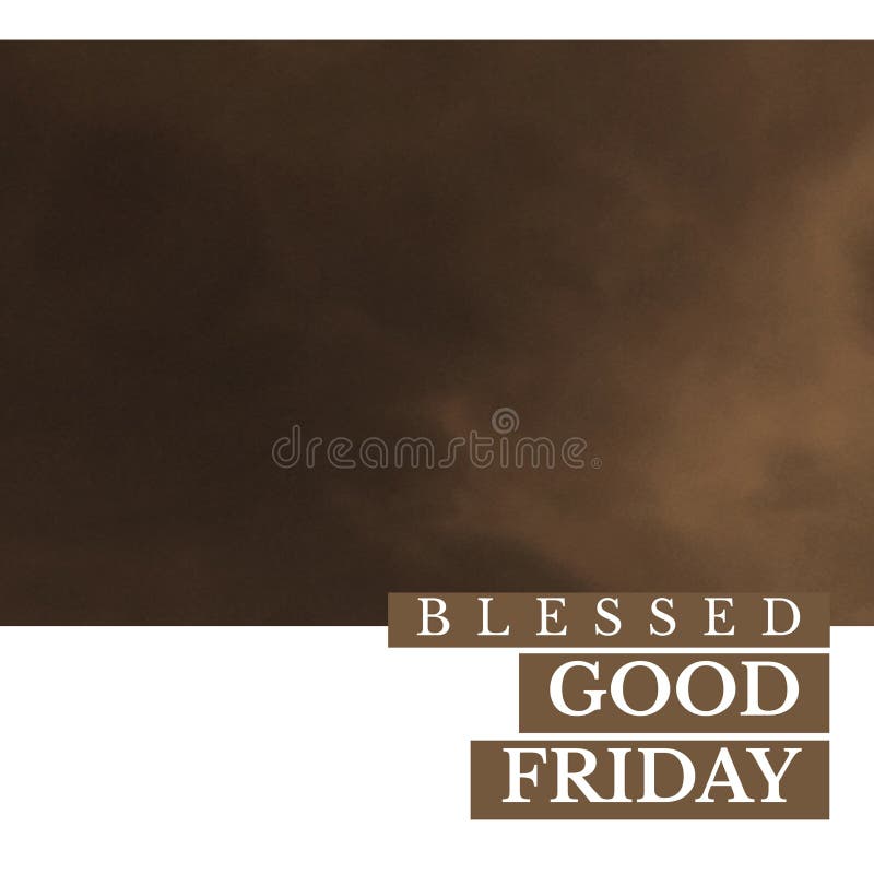 Composition of Blessed Good Friday Text Over Clouds Stock Illustration ...