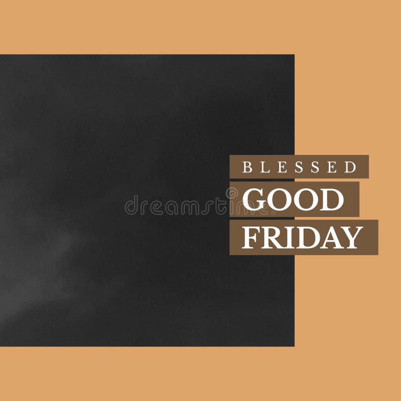 Composition of Blessed Good Friday Text Over Clouds Stock Illustration ...