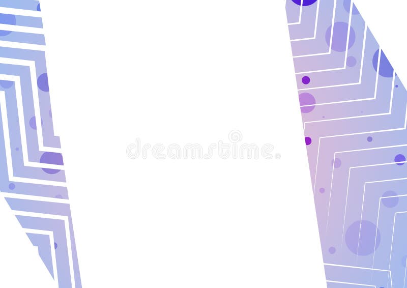 Composition of Blue and Purple Shapes on White Background Stock ...