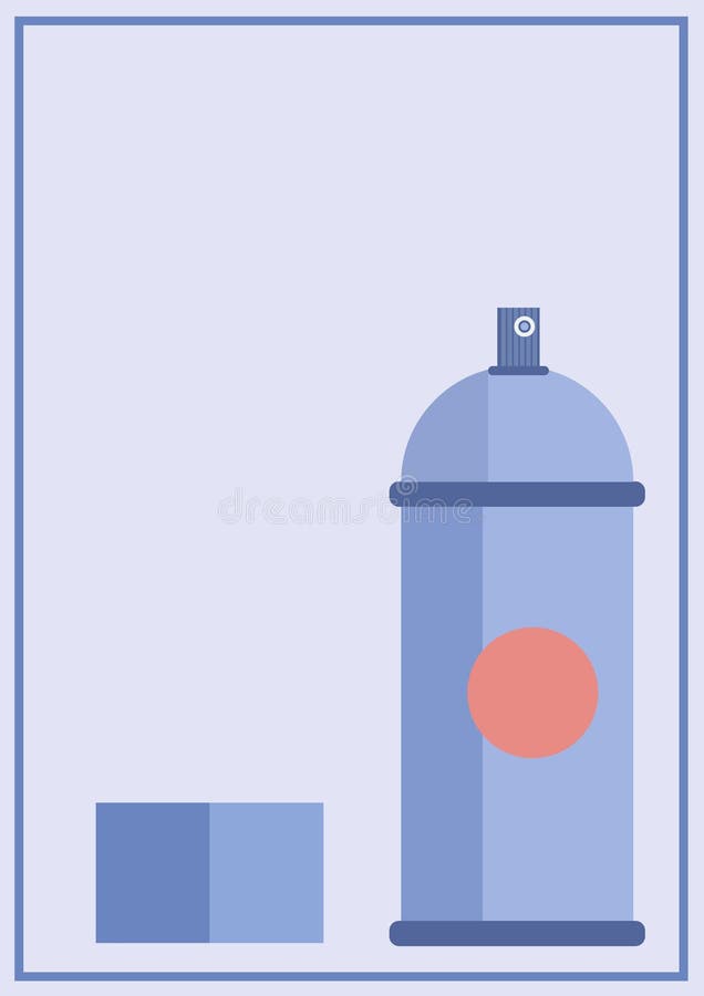 Composition of Blue Spray Can Icon on Blue Background Stock ...