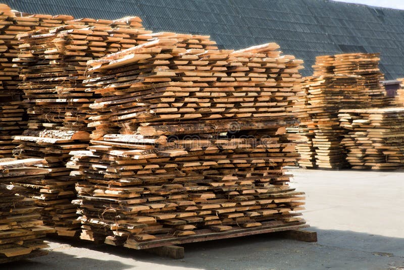 The Composition of the Boards in the Factory Carpenter Stock Photo ...