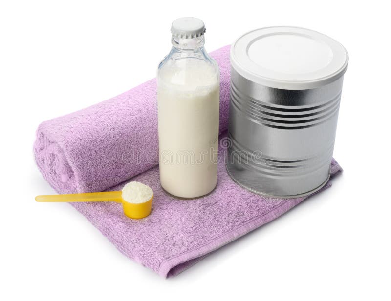 Blank Can of Powdered Infant Formula Isolated on White, Mockup for ...