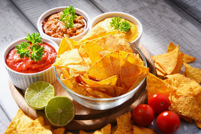 Composition with Bowl of Potato Chips Stock Image - Image of eating ...
