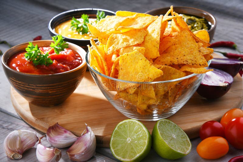 Composition with Bowl of Potato Chips Stock Image - Image of potato ...