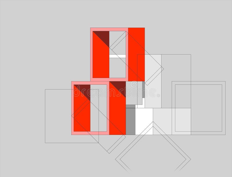 Composition - boxes stock illustration. Illustration of ...