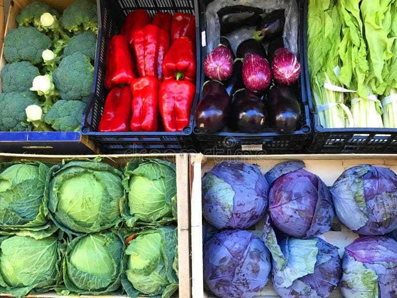 Assorted Vegetables in a Fruit Shop. Stock Image - Image of healthy ...