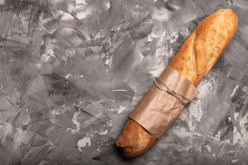 Composition with a Bread on a Textured Plastered Surface. Stock Image ...