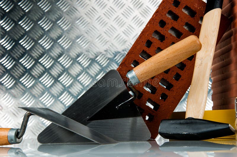 Composition of Building Objects Stock Photo - Image of industrial ...