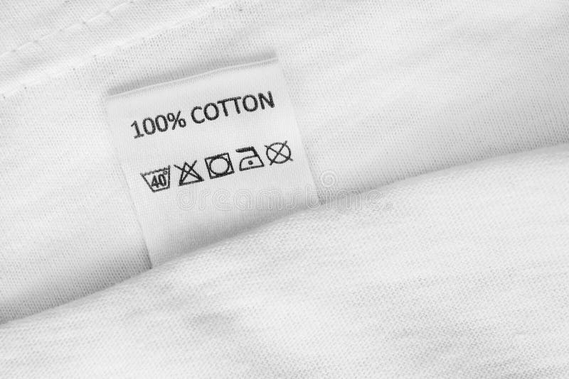 Composition and Care Clothes Label Stock Image - Image of closeup ...