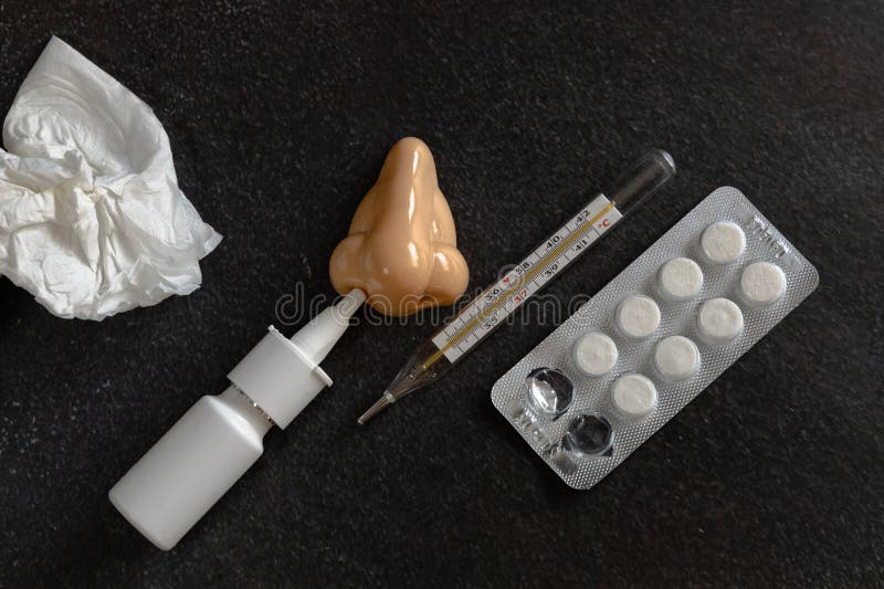 Composition - Catching a Cold Stock Image - Image of tablets, sneezing ...