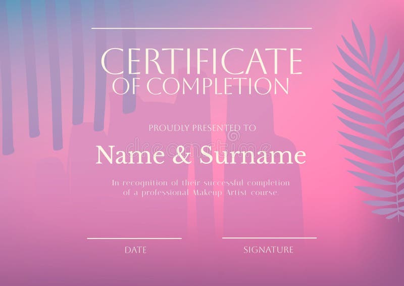 Certificate Completion Pink Stock Illustrations – 180 Certificate ...