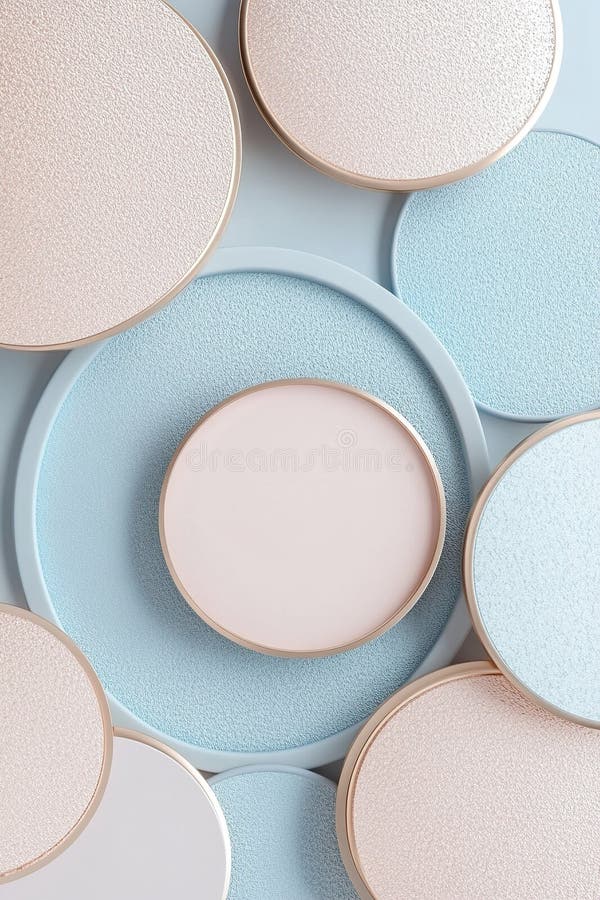 A Composition of Circular Shapes Showcases a Variety of Soft Colors and ...