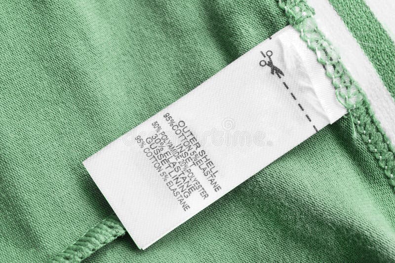 Composition clothes label stock image. Image of docket - 125159955