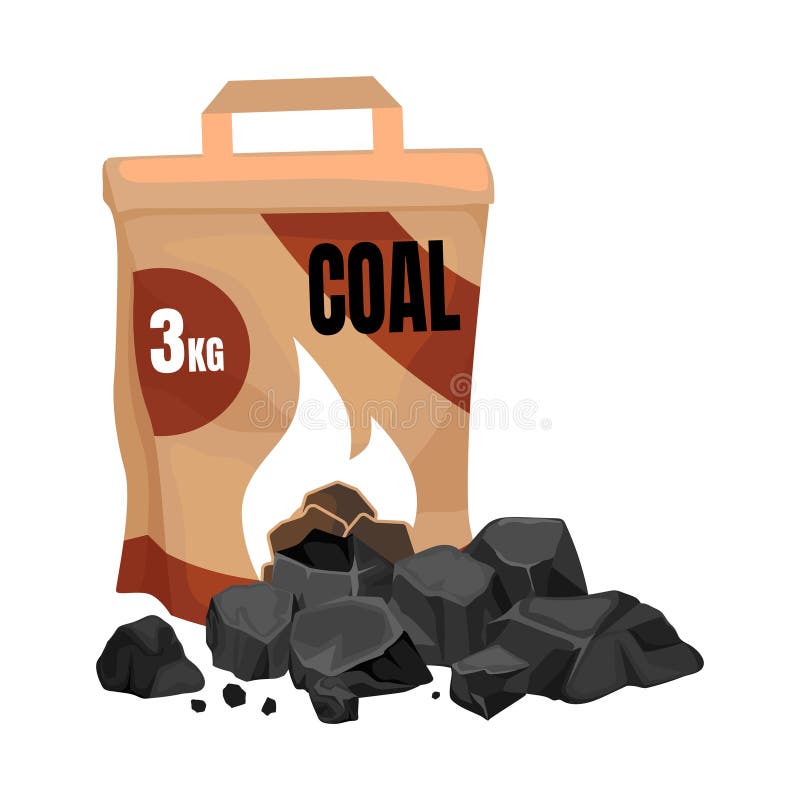 Composition of Coal for BBQ. Stock Vector - Illustration of calorific ...