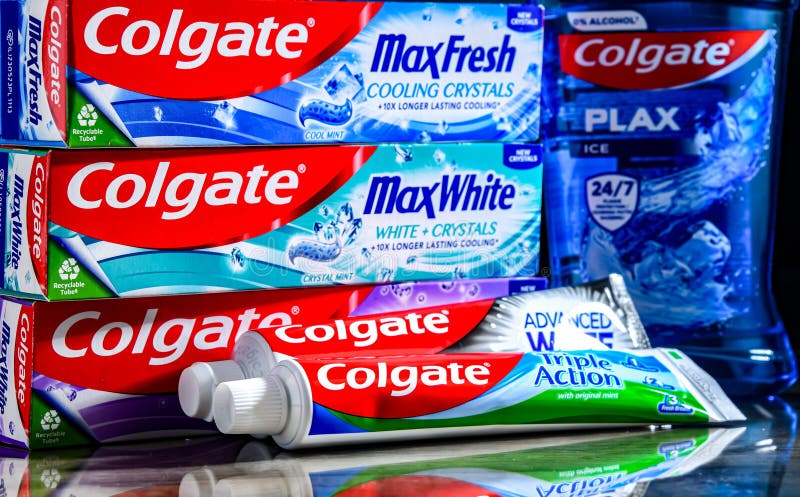 Composition with Colgate Toothpastes Editorial Photo - Image of brand ...
