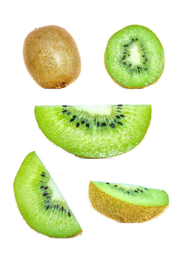 Composition Collection of Fruit Kiwi in Different Variations Iso Stock ...