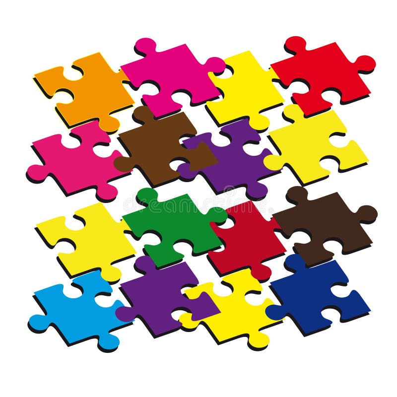 Composition from Color Puzzles.Vector Illustration Stock Vector ...