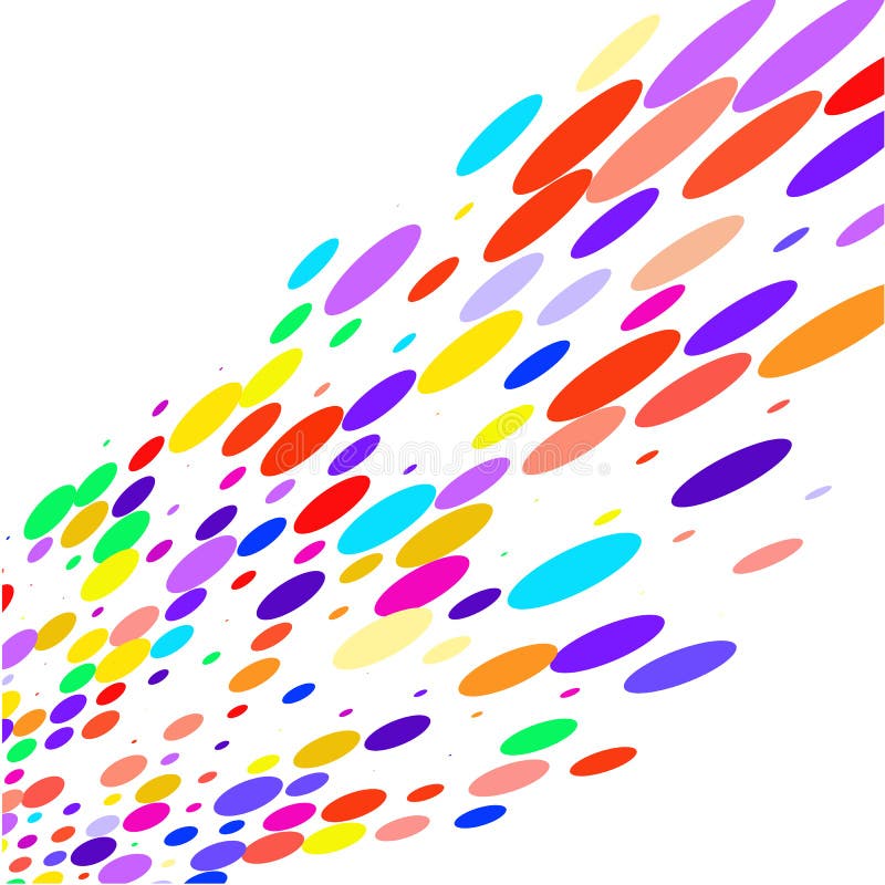 Composition of Colored Dots on a White Background. Stock Vector ...