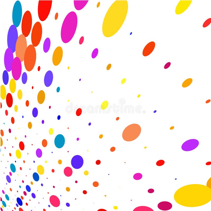 Composition of Colored Dots on a White Background. Stock Vector ...