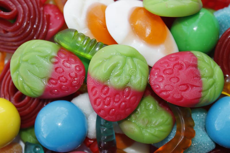 Composition of Colored Sweets Stock Photo - Image of candies, jelly ...