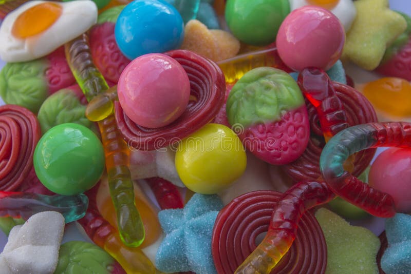 Composition of Colored Sweets Stock Image - Image of strawberry ...