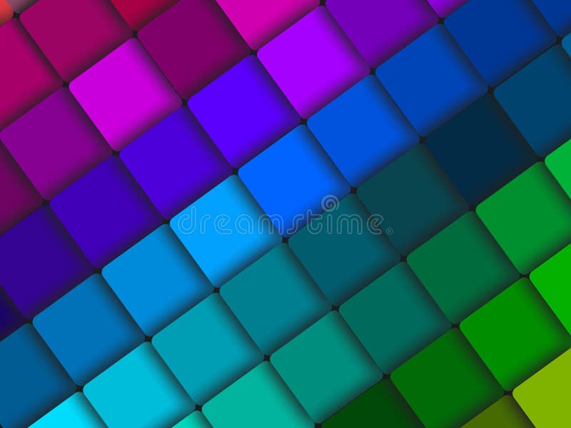 Composition of Colorful Cube Boxes. Stock Illustration - Illustration ...