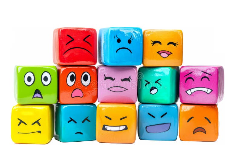 Composition of Colorful Cubes Stacked Together, Each Cube Representing ...