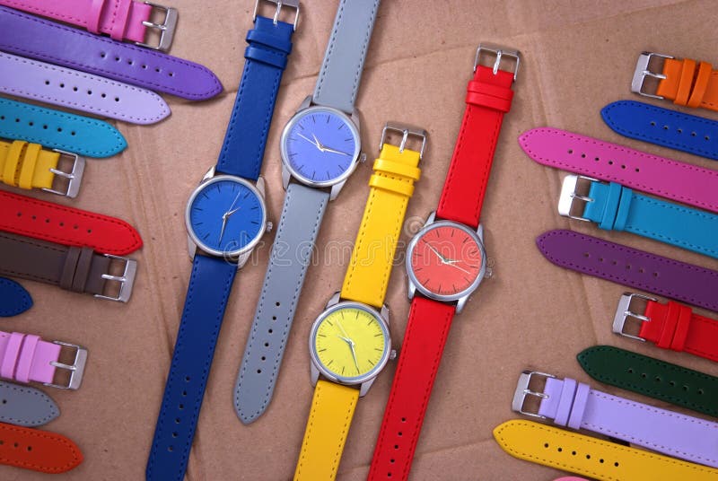 Composition Of Colourful Watches Stock Image - Image: 35150271 Composition Of Colourful Watches Stock Image - Image: 35150271