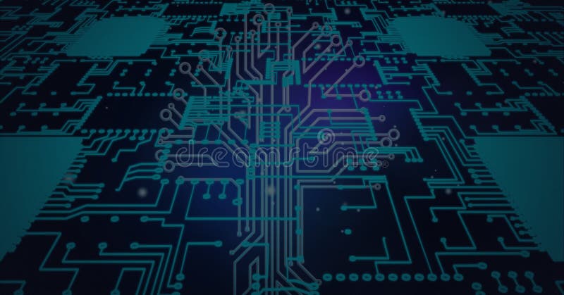 Composition of Computer Processor and Circuit Board Stock Photo - Image of computer, animation ...