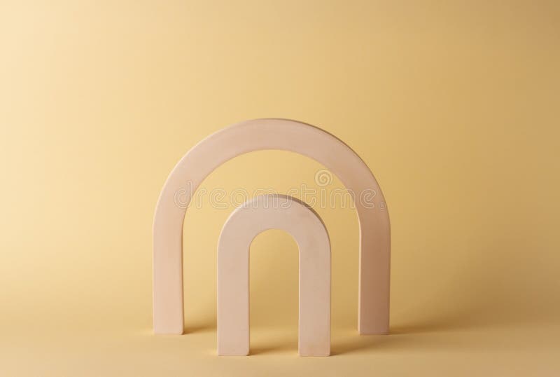 Composition with Concrete Arches in the Style of Minimalism on a ...