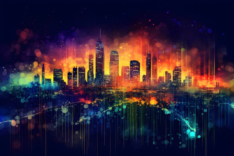 Abstract Multicolored Background Graphic: Energetic Colors and Dynamic ...