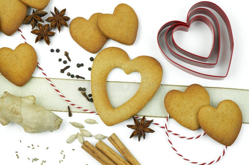 Composition of Cookies and Spices Stock Photo - Image of spice, baked ...