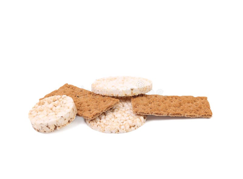 Composition of Corn Cracker and Bread Crisps. Stock Photo - Image of ...
