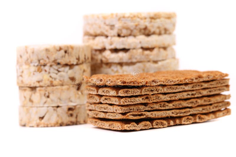 Composition of Corn Cracker and Bread Crisps. Stock Photo - Image of ...