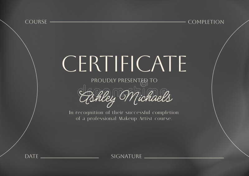 Composition of Certificate of Completion Text with Copy Space on Blue ...