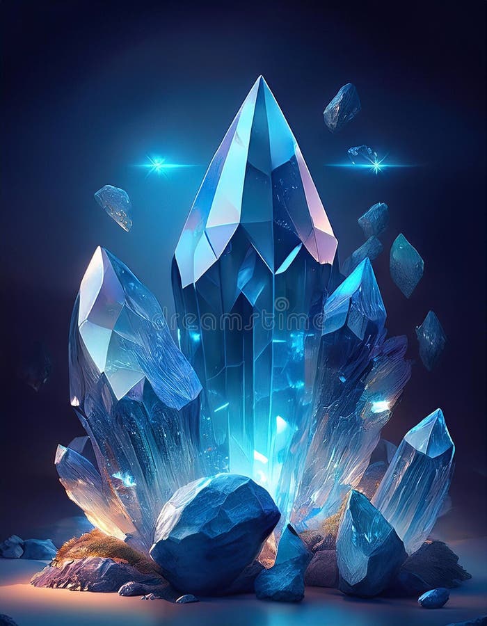 A composition of crystals stock illustration. Illustration of facet ...
