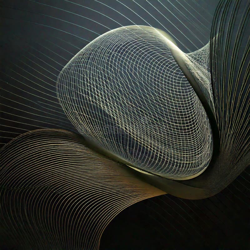 Composition of Curved Lines - Great for Background. Abstract Snak ...