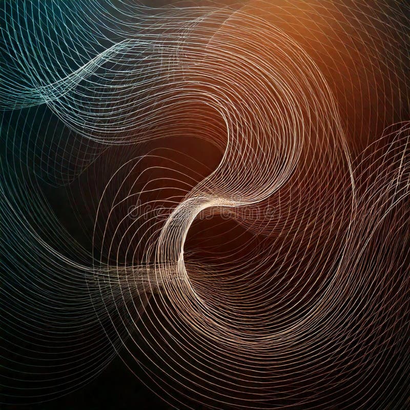 Composition of Curved Lines - Great for Background. Abstract Snak ...