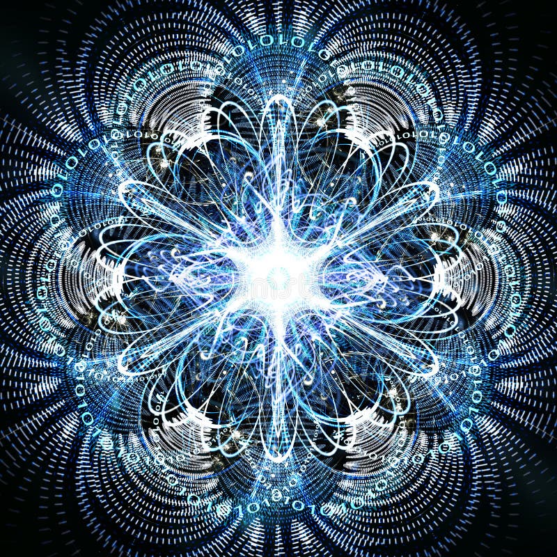 Concept of Quantum Physics Duality of a Photon Stock Illustration ...