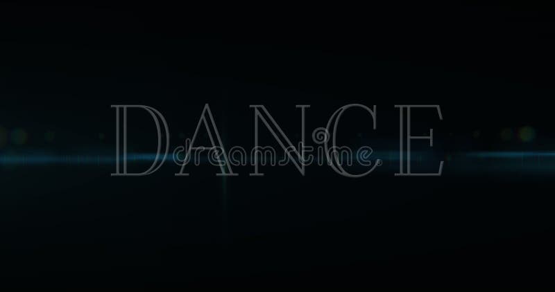Composition of Dance Text Over Light Trails on Black Background Stock ...