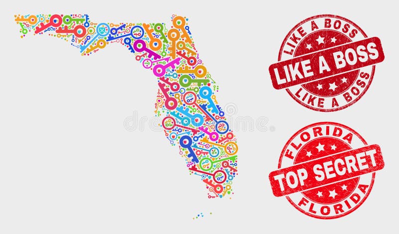 Composition De Keep Florida State Map Et Grunge Like a Boss Watermark ...