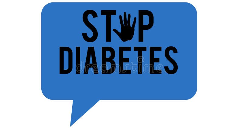 Composition of Diabetes Text in Blue Cloud on White Background Stock ...