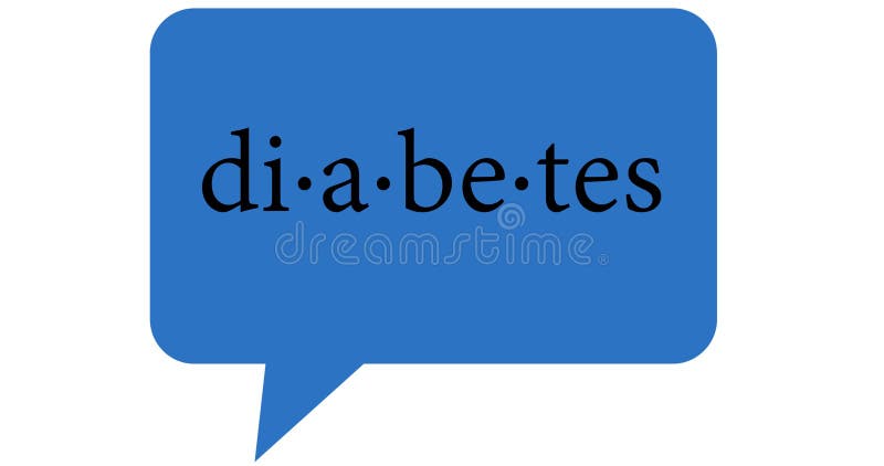 Composition of Diabetes Text in Blue Cloud on White Background Stock ...