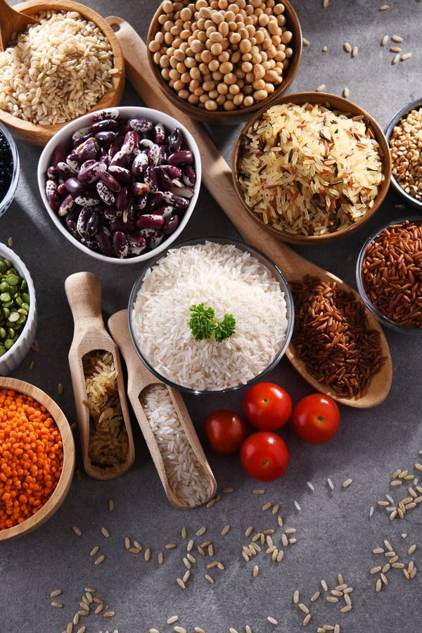 Composition with Different Kinds of Dry Food Products Stock Image ...