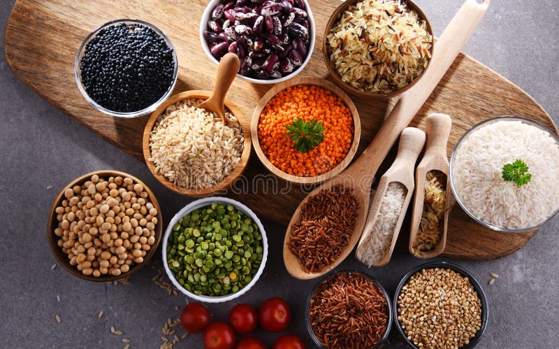 Composition with Different Kinds of Dry Food Products Stock Image ...