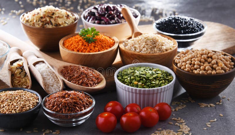 Composition with Different Kinds of Dry Food Products Stock Image ...