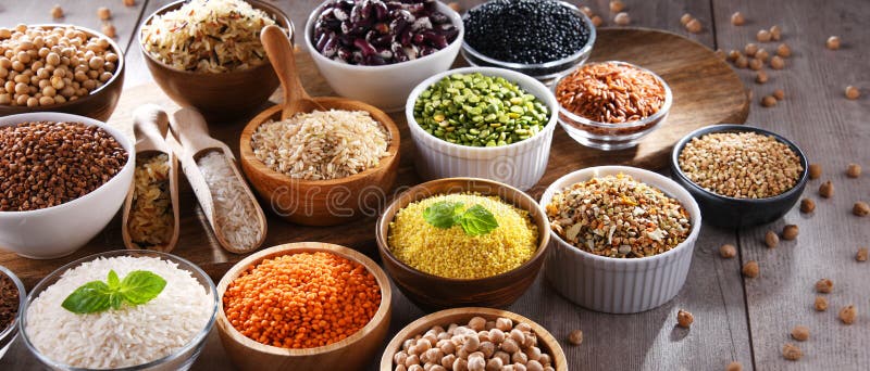 Composition with Different Kinds of Dry Food Products Stock Image ...