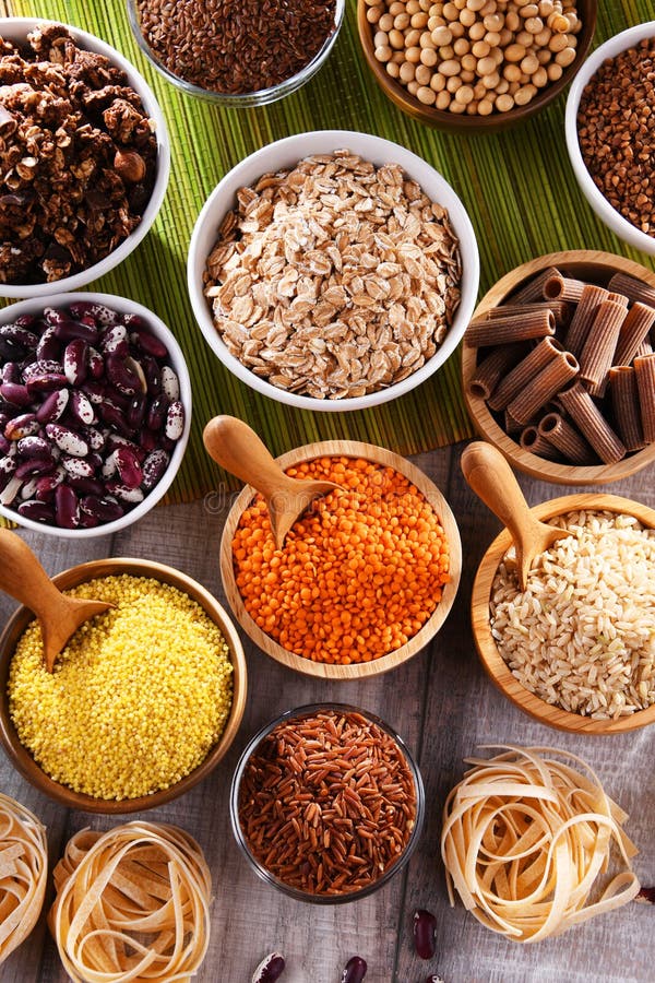 Composition with Different Kinds of Dry Food Products Stock Image ...