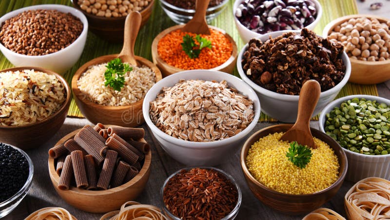 Composition with Different Kinds of Dry Food Products Stock Image ...